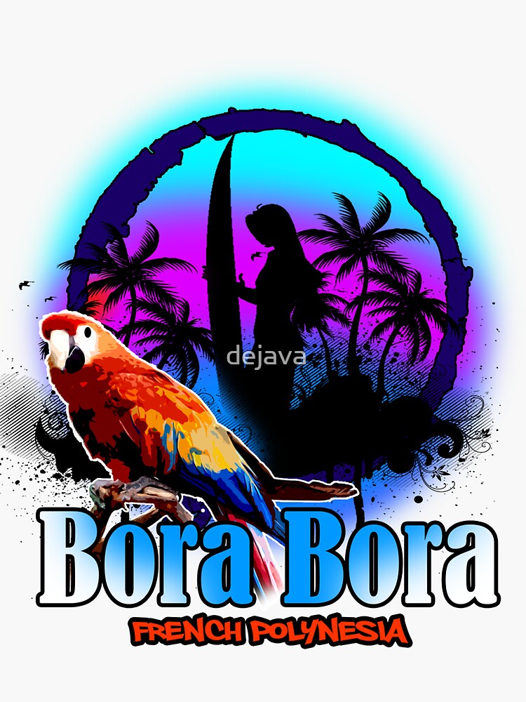 "Bora Bora Night" Sticker by dejava | Redbubble
