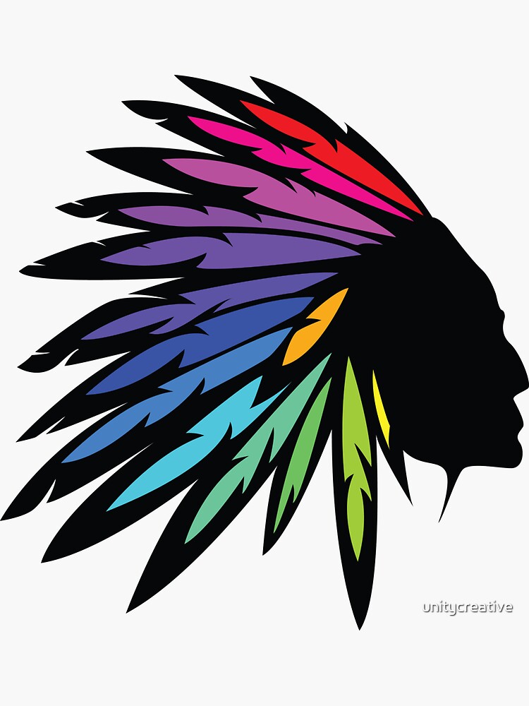 "Disco Indian" Sticker by unitycreative | Redbubble
