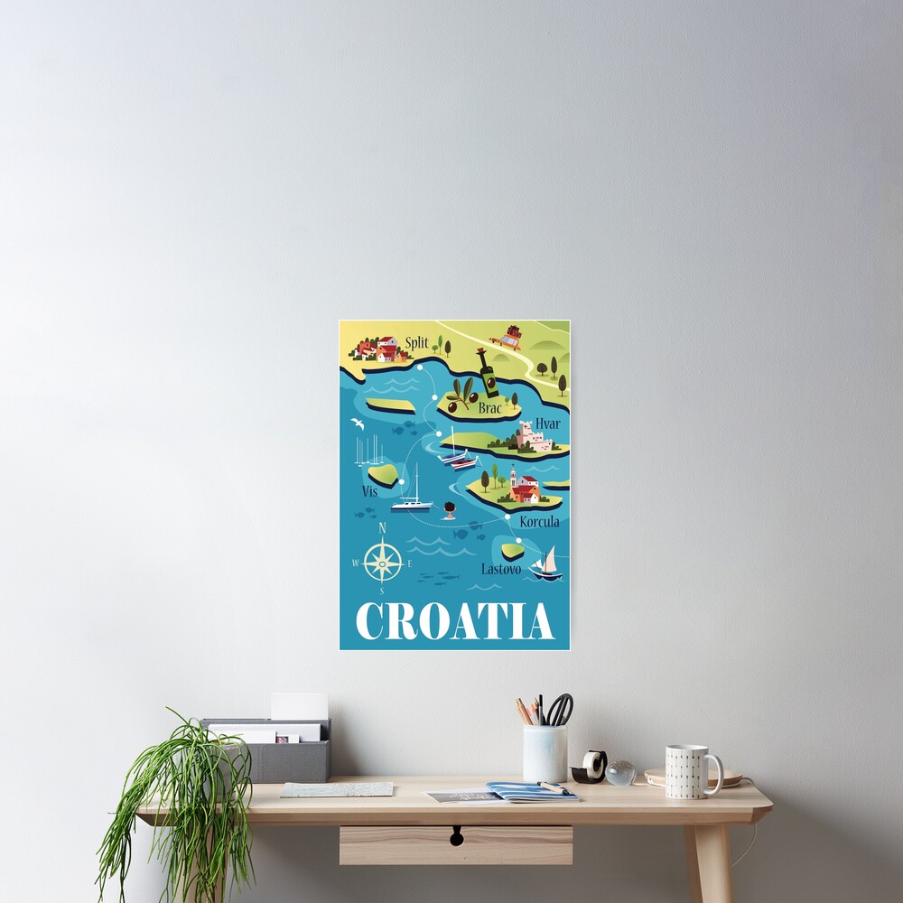 "Croatia Travel Poster" Poster for Sale by GAGodel | Redbubble