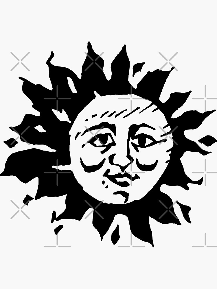 "Black Whole Sun, Solar Symbol" Sticker for Sale by Pointit | Redbubble