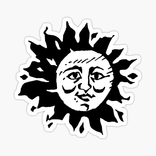 "Black Whole Sun, Solar Symbol" Sticker for Sale by Pointit | Redbubble