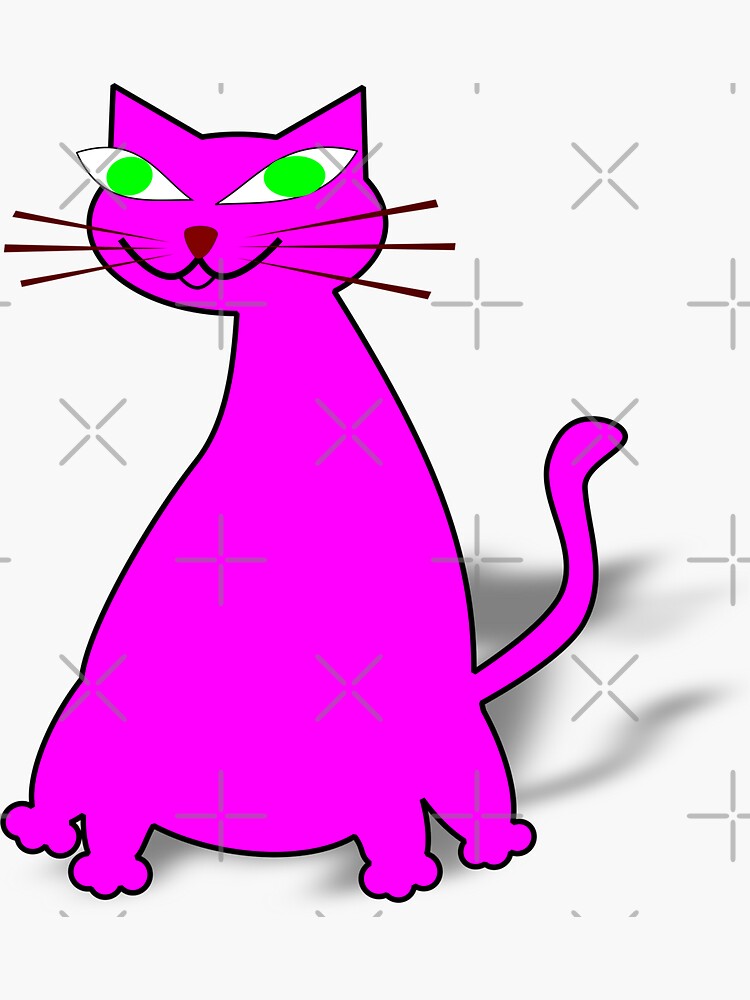"Pink Fat Cat" Sticker for Sale by Almdrs | Redbubble