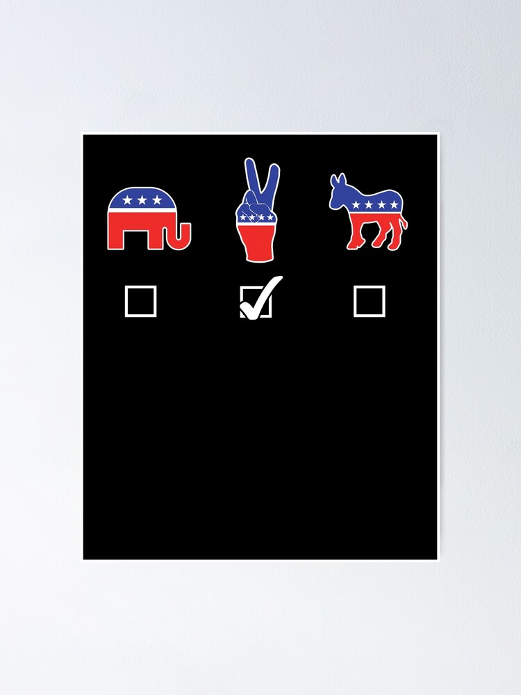 "Voting Peace Sign" Poster for Sale by lanacapone | Redbubble