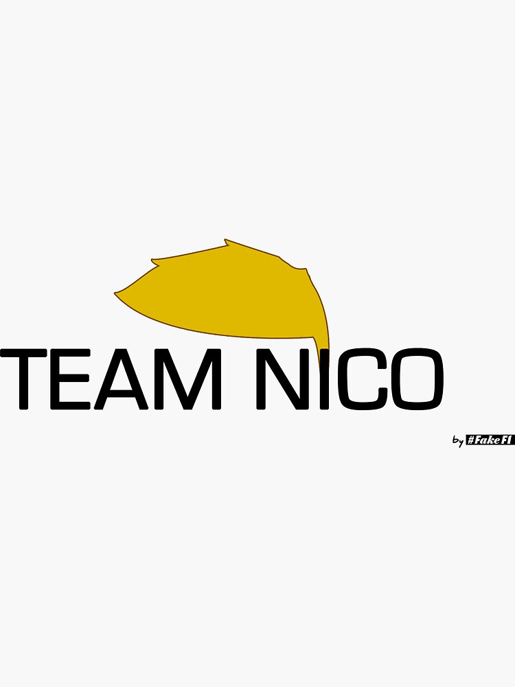 "Team Nico 2" Sticker for Sale by FakeF1Shop | Redbubble