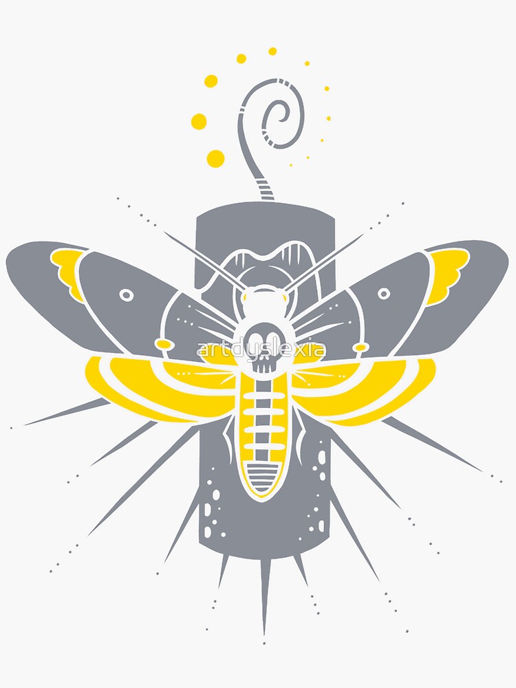 "Death's-Head" Sticker for Sale by artdyslexia | Redbubble