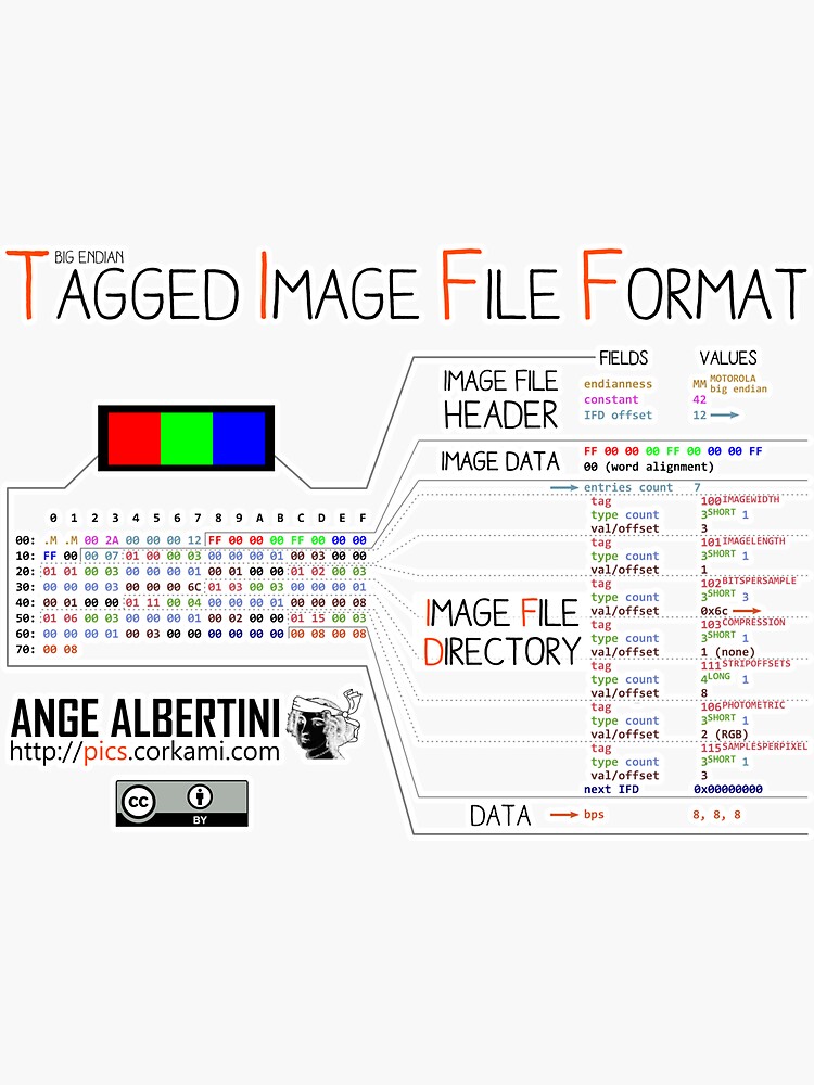 ".TIFF : Tagged Image File Format (big endian)" Sticker for Sale by Ange4771 | Redbubble