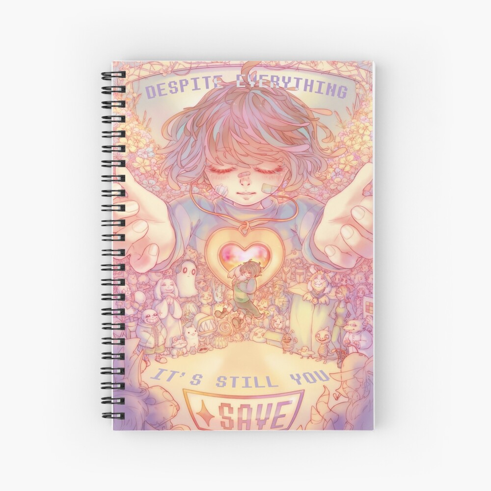 "SAVE Undertale" Spiral Notebook for Sale by xelalanana | Redbubble