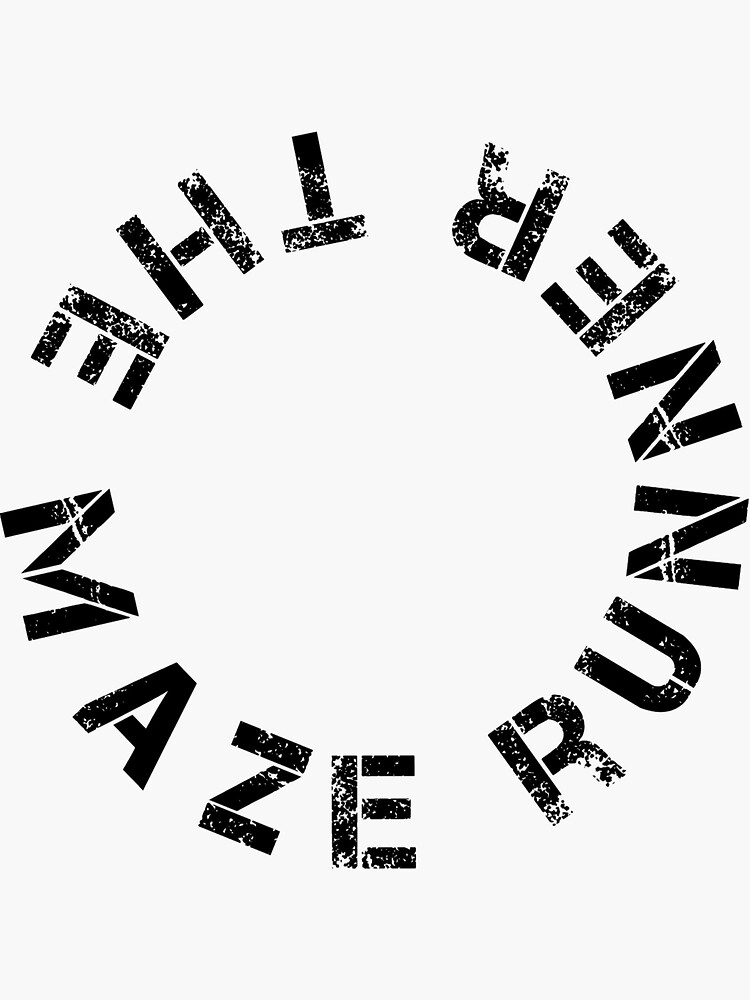 "The Maze Runner (Circle) - Black" Sticker by fandomtshirtss | Redbubble