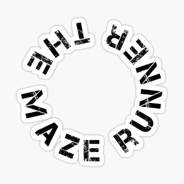 "The Maze Runner (Circle) - Black" Sticker by fandomtshirtss | Redbubble