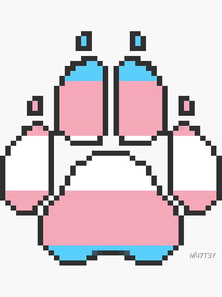 "Paw Print: Transsexual" Sticker for Sale by M47T3Y | Redbubble