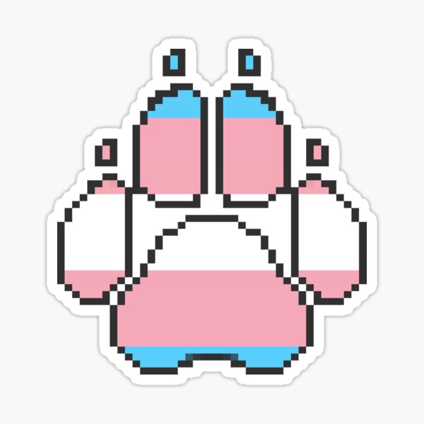 "Paw Print: Transsexual" Sticker for Sale by M47T3Y | Redbubble