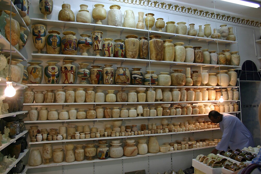 "The Alabaster shop west bank Luxor" by desertman | Redbubble