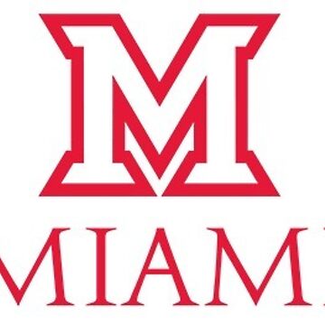 "Miami University Logo" Sticker for Sale by maiakesselmark | Redbubble