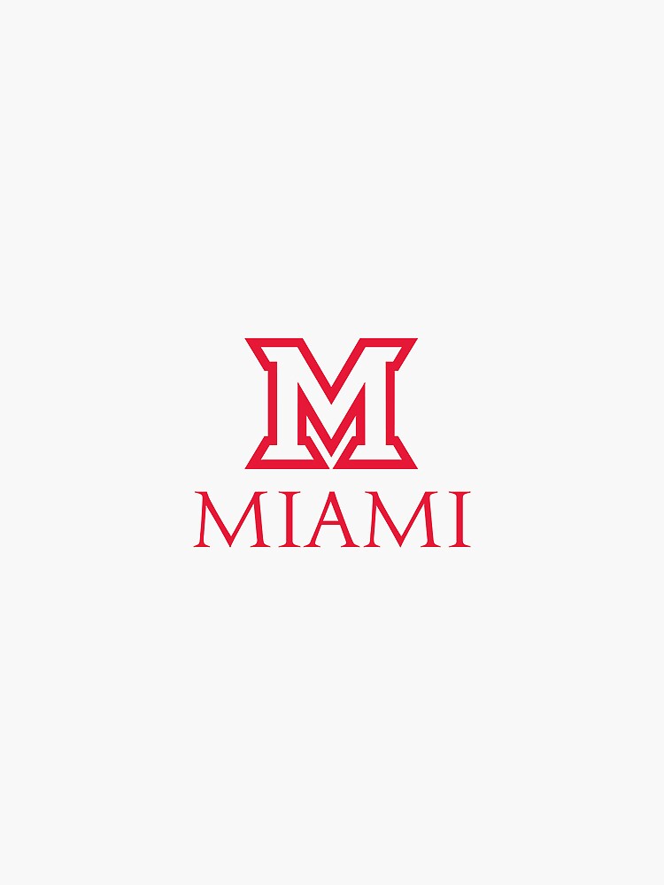 "Miami University Logo" Sticker for Sale by maiakesselmark | Redbubble