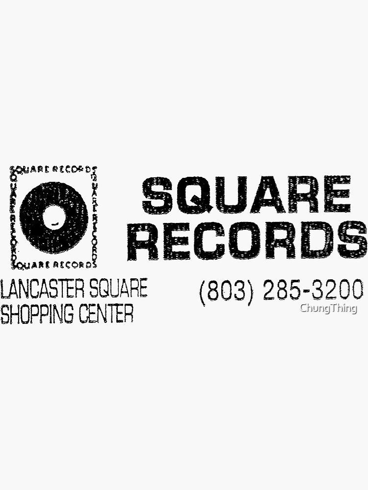 "Square Records Black" Sticker by ChungThing | Redbubble