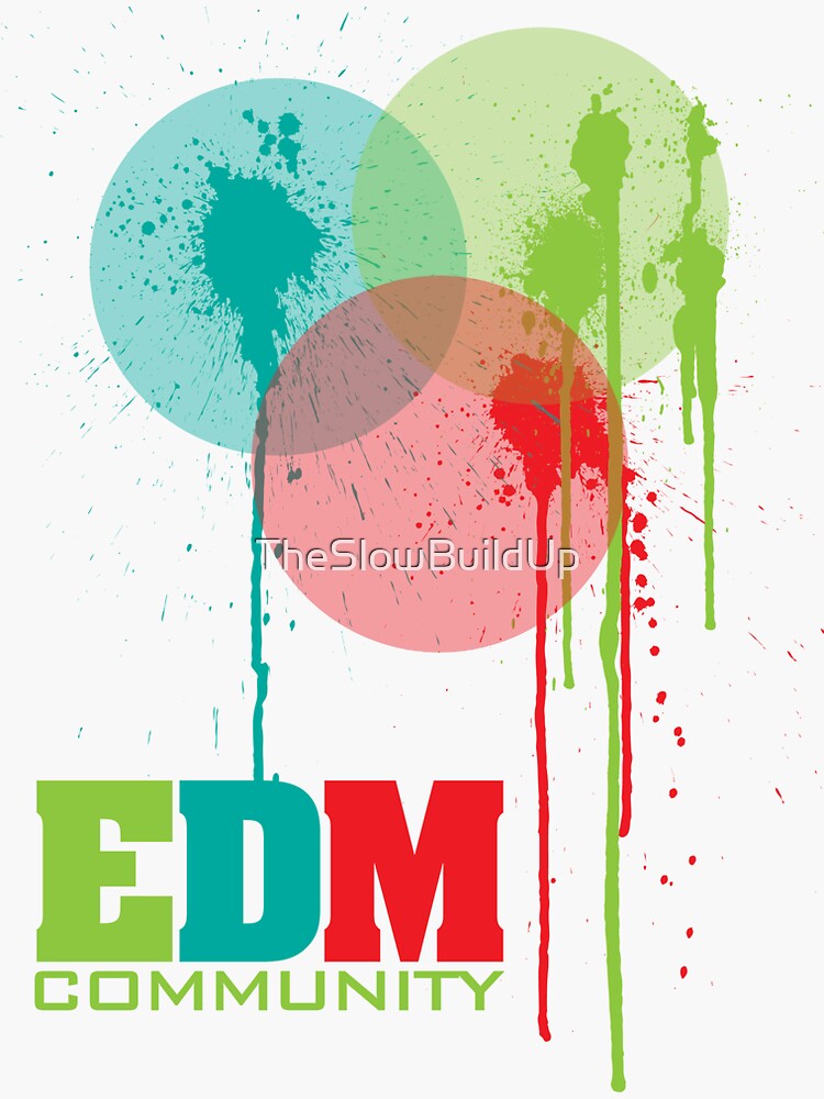 "EDM Community (interacting bubbles)" Sticker for Sale by ...