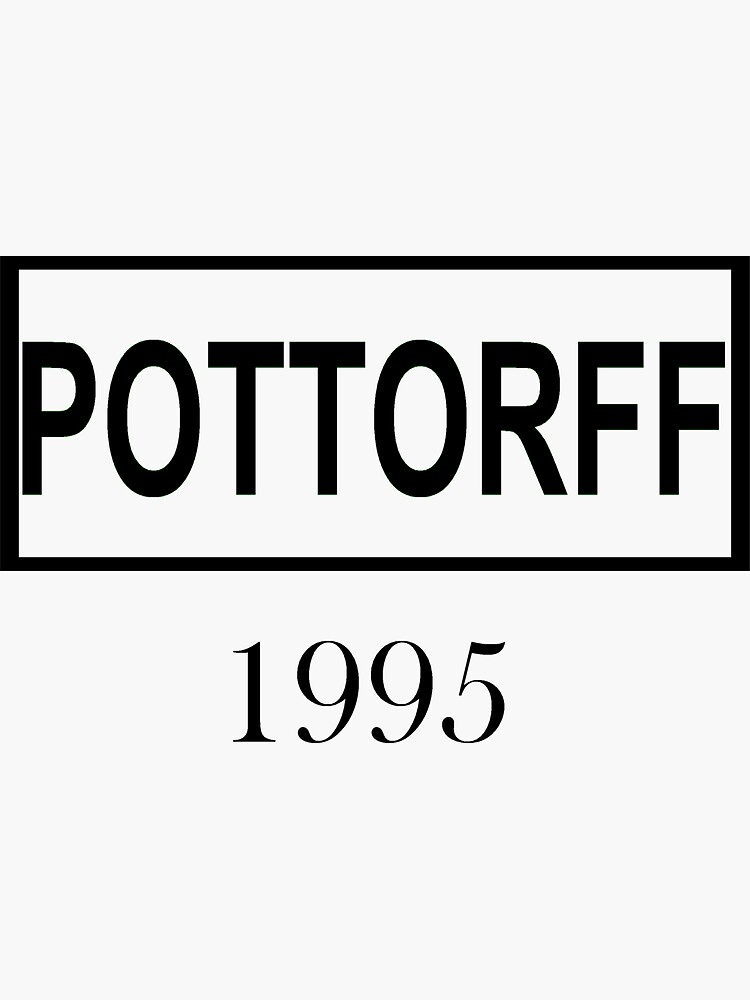 "POTTORFF BLACK" Sticker for Sale by paynemyheart2 | Redbubble