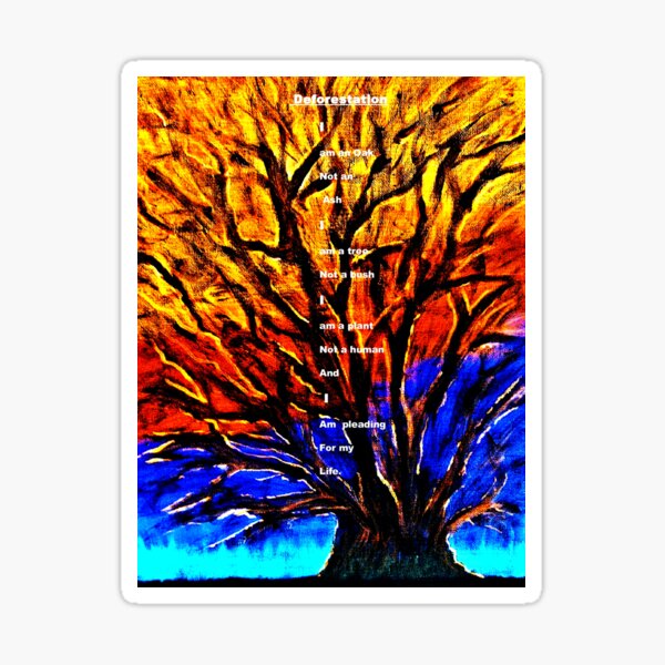 "Deforestation" Sticker for Sale by ditempli | Redbubble