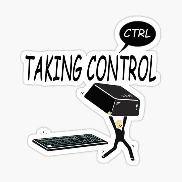 "Taking Ctrl" Sticker for Sale by anninosapollon | Redbubble