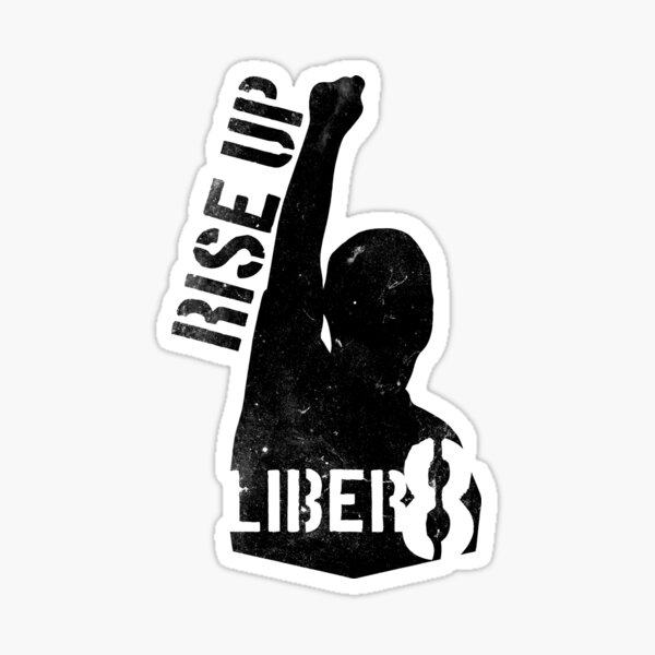 "LIBER8 - rise up" Sticker by inkDrop | Redbubble