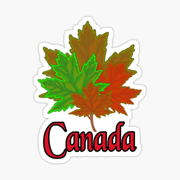 "Canadian Maple Leaves" Sticker for Sale by darkesknight | Redbubble