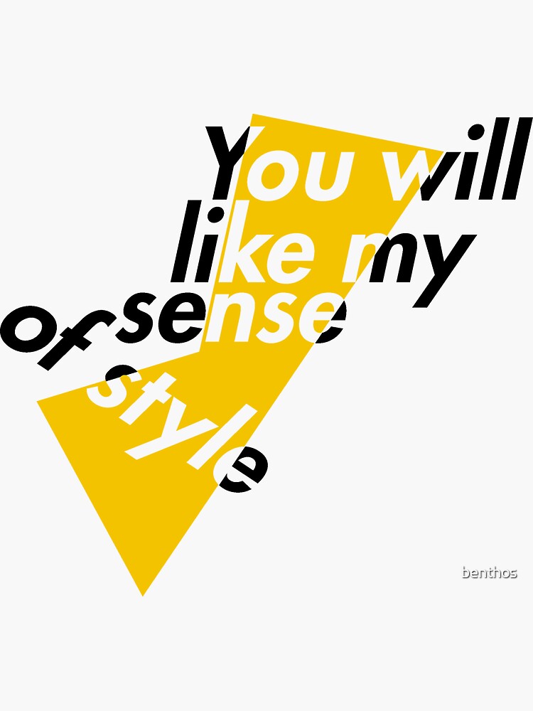 "German Bold Italic" Sticker by benthos | Redbubble