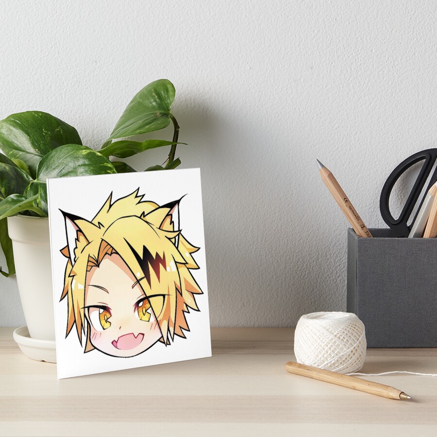 "kawaii kaminari denki cat BnH" Art Board Print by elfercar | Redbubble