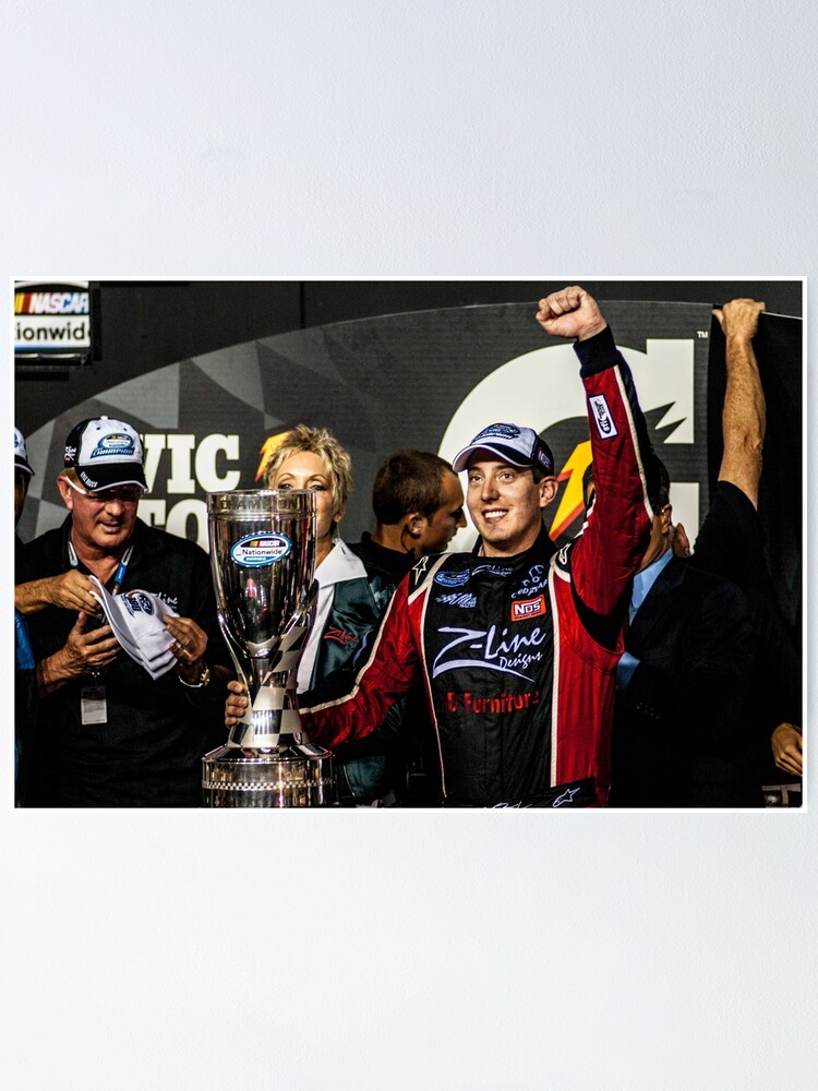 "Kyle Bush with Trophy" Poster by fineartbyK | Redbubble