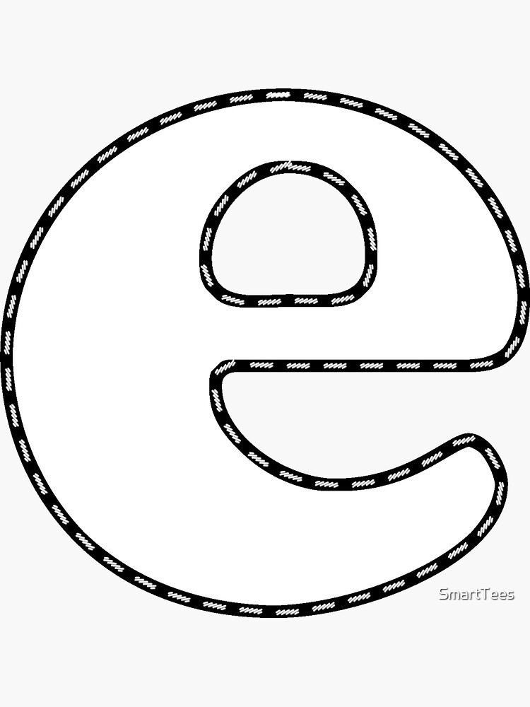 "Letter E" Sticker for Sale by SmartTees | Redbubble