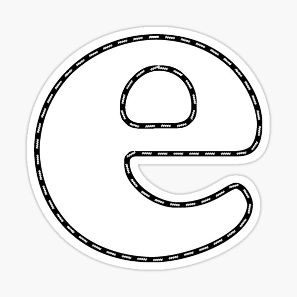 "Letter E" Sticker for Sale by SmartTees | Redbubble