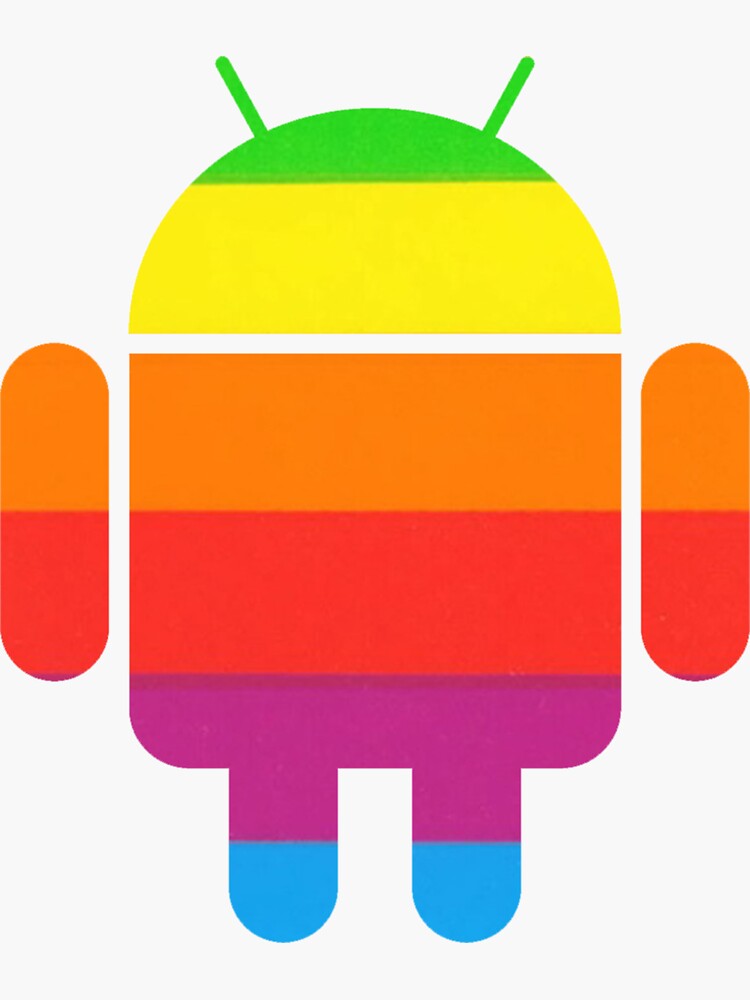 "Rainbow Color Android" Sticker for Sale by Synastone | Redbubble