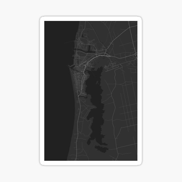 "Liepaja, Latvia Map. (White on black)" Sticker for Sale by Graphical ...