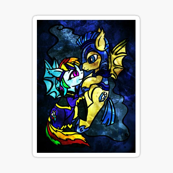 "Rainbow Dash and Flash Sentry" Sticker by ScribbleSketch | Redbubble
