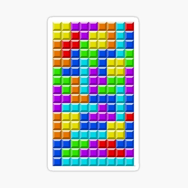 "Tetris" Sticker for Sale by Rebekhaart | Redbubble