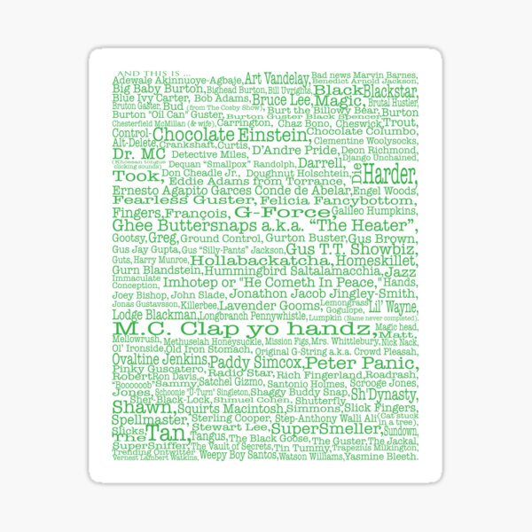 "Psych tv show poster, nicknames, Burton Guster" Sticker for Sale by ...