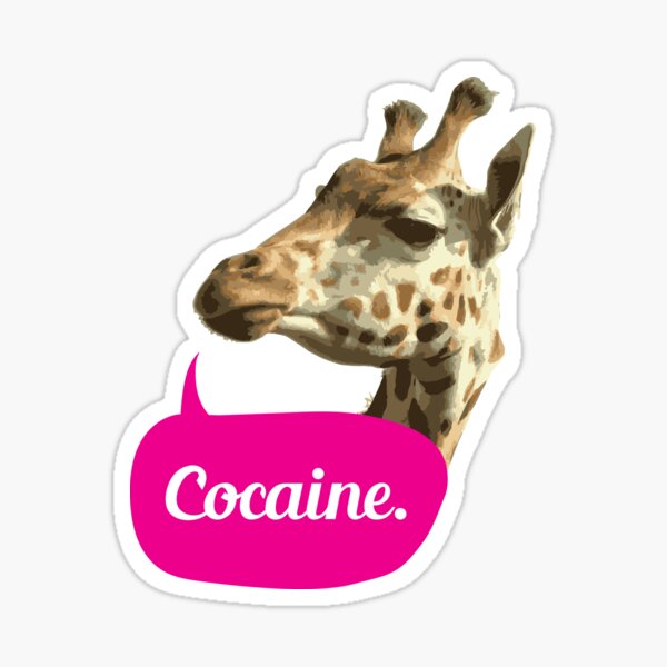 "Cocaine." Sticker for Sale by mugen500 | Redbubble