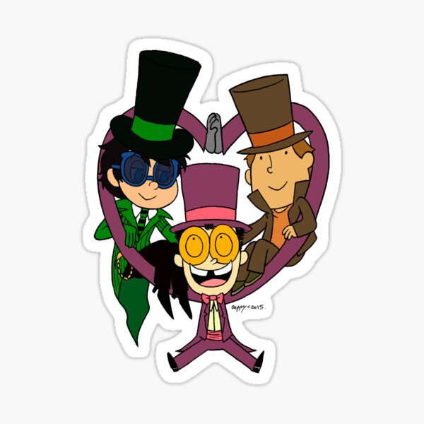 "Top Hat Heart" Sticker by cappycode | Redbubble