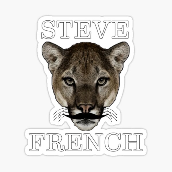 "Steve French Tiger Stache " Sticker for Sale by BrodieLeigh | Redbubble