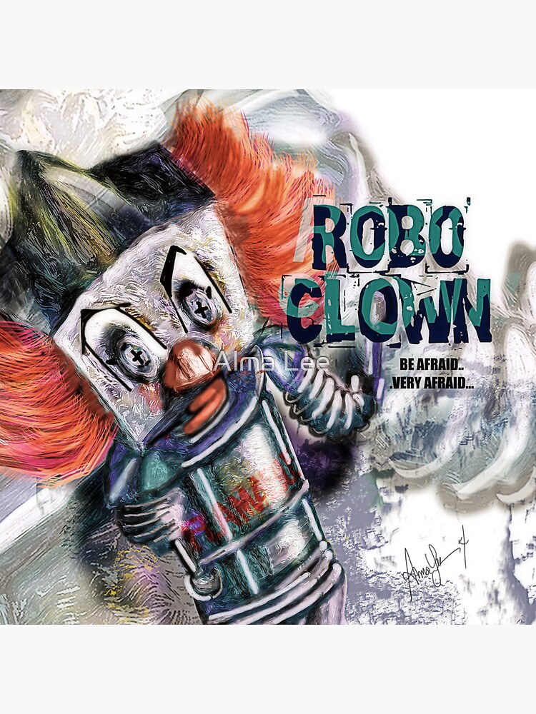 "RoBo Clown" Sticker for Sale by almalee | Redbubble
