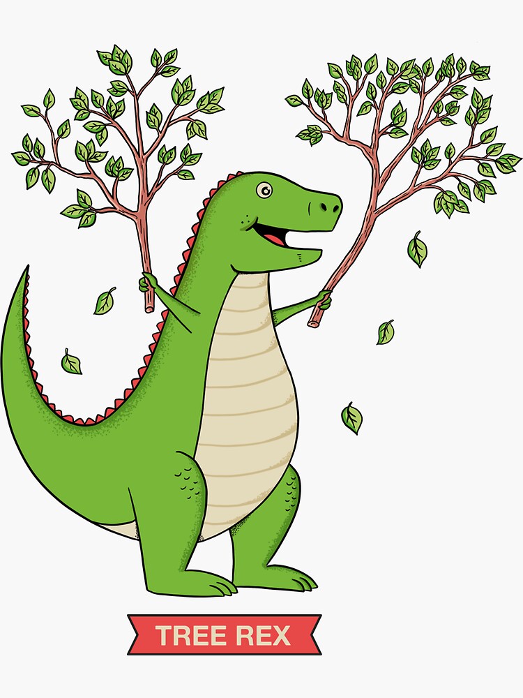"Tree Rex" Sticker by coffeeman | Redbubble