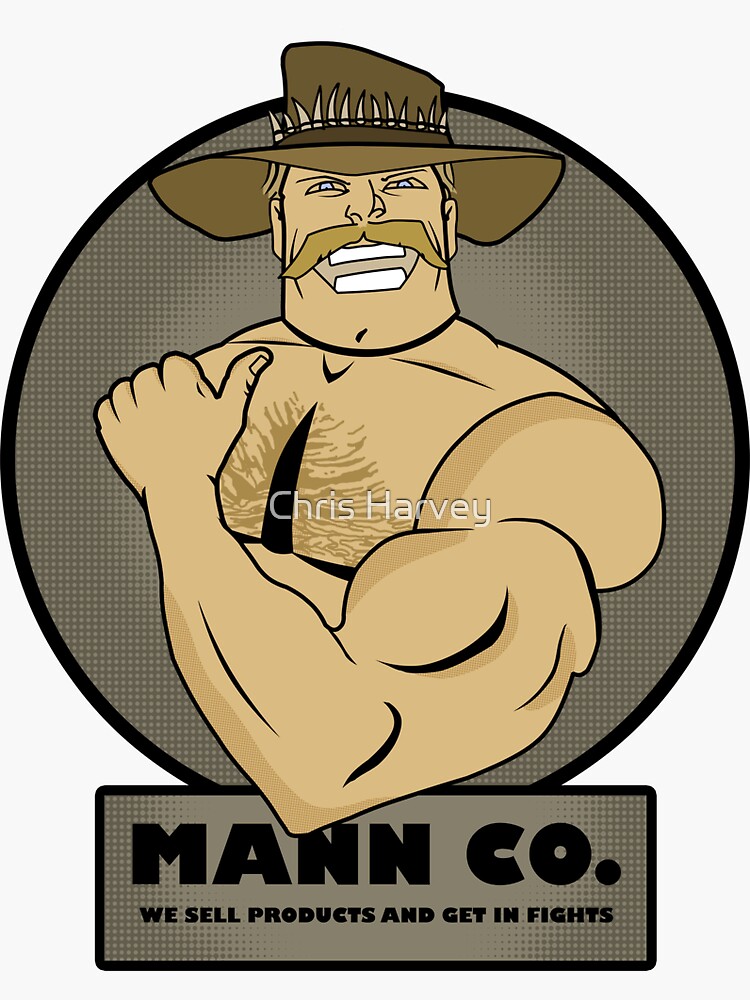 "Mann Co." Sticker for Sale by likejam | Redbubble