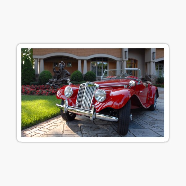 "1954 MG TF Roadster" Sticker for Sale by smezardjian | Redbubble