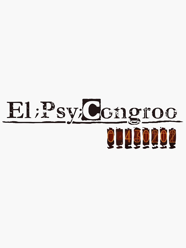 "El Psy Congroo" Sticker for Sale by JCVDuck | Redbubble