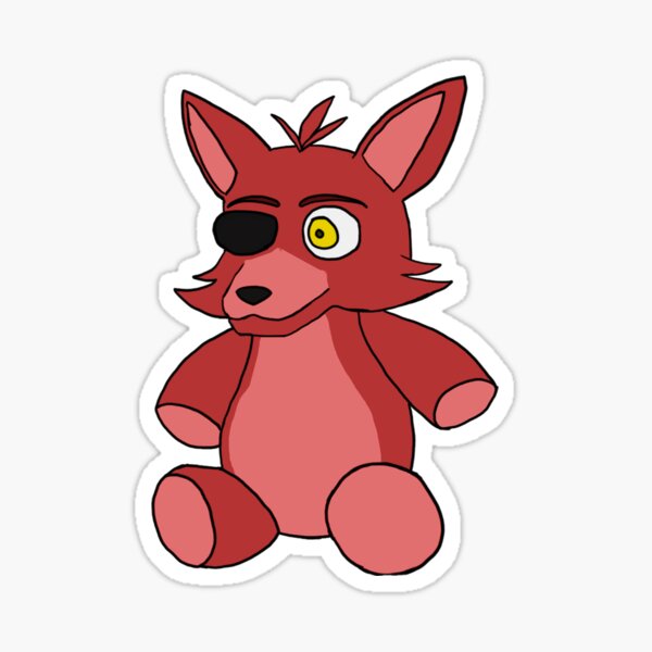 "FNaF - Foxy Plush" Sticker for Sale by PantherGirl0352 | Redbubble