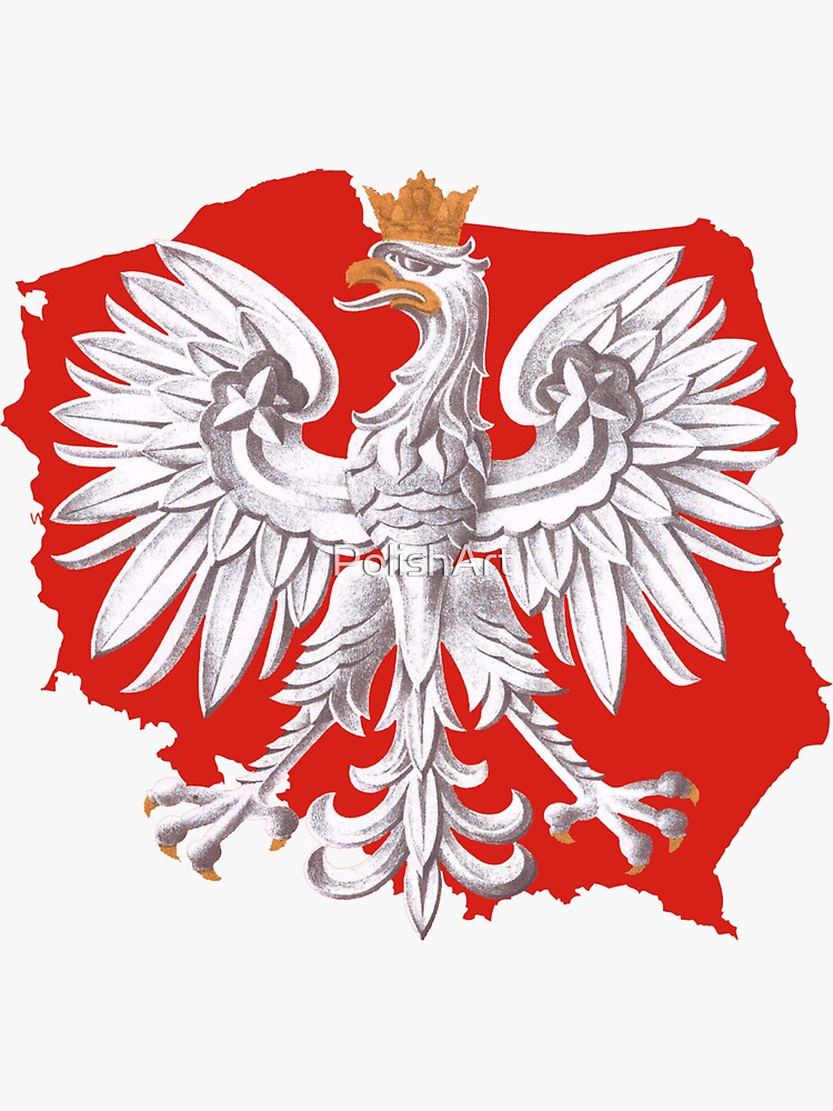 "Polish Eagle Poland Outline" Sticker for Sale by PolishArt | Redbubble