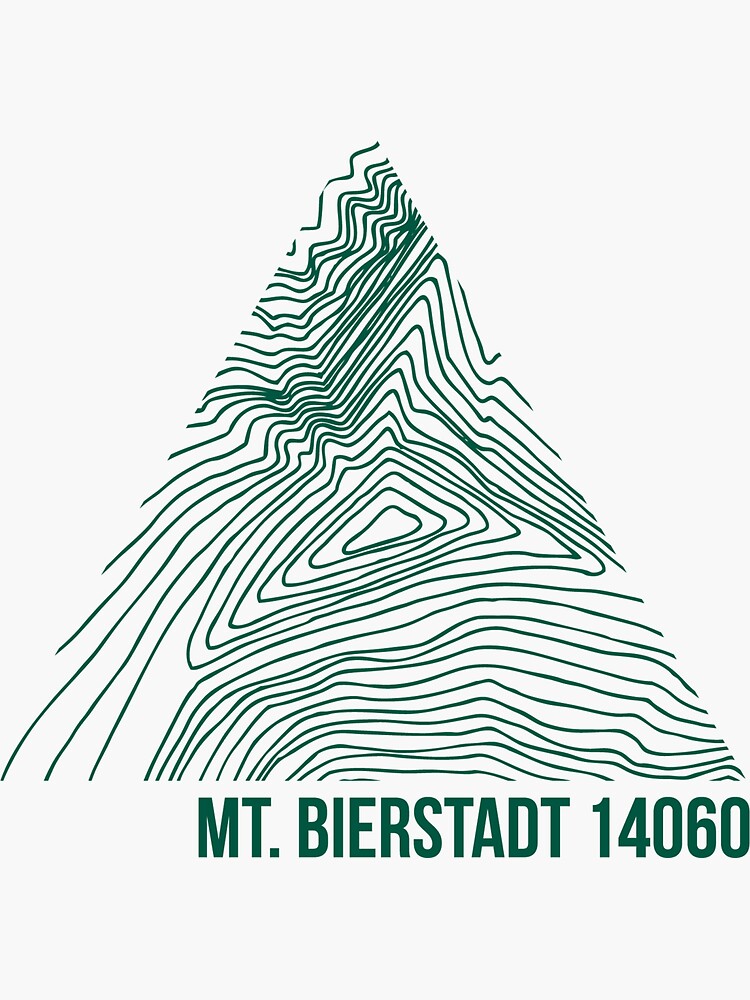 "Mount Bierstadt Topo" Sticker for Sale by januarybegan | Redbubble