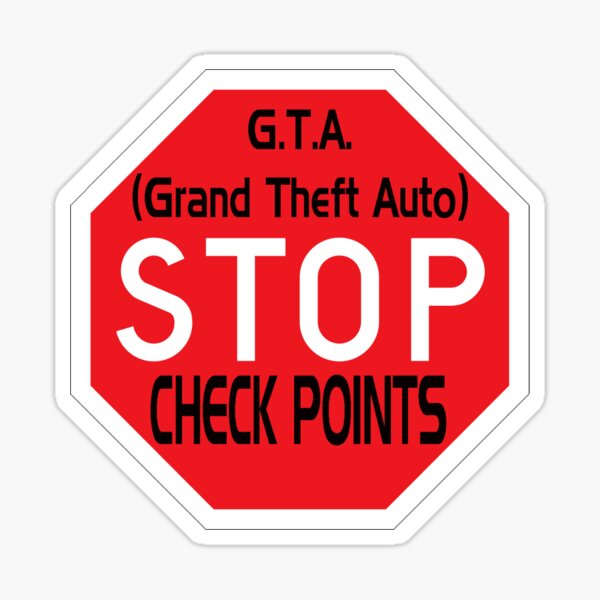 "Stop the Checkpoints" Sticker for Sale by lawrencebaird | Redbubble