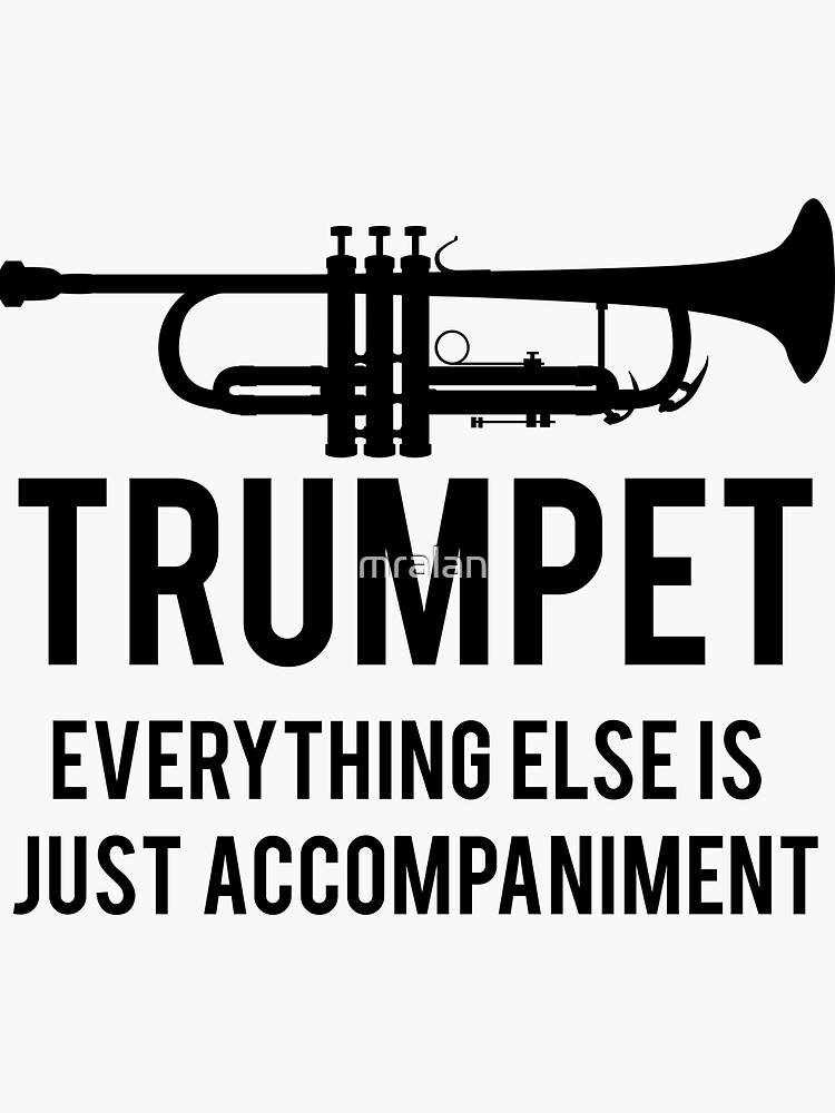 "Funny Trumpet Player" Sticker for Sale by mralan | Redbubble
