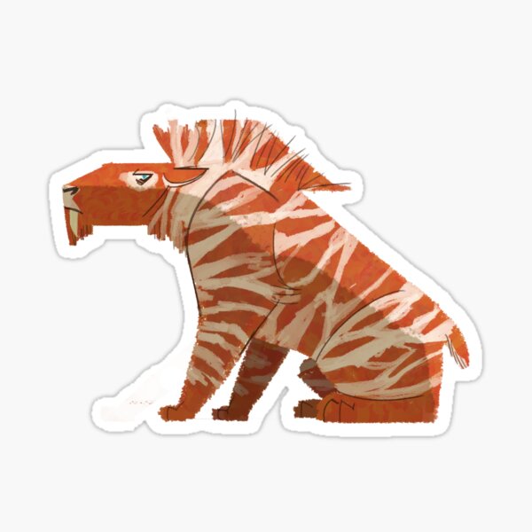 "Ennedi Tiger" Sticker for Sale by hauntedesign | Redbubble