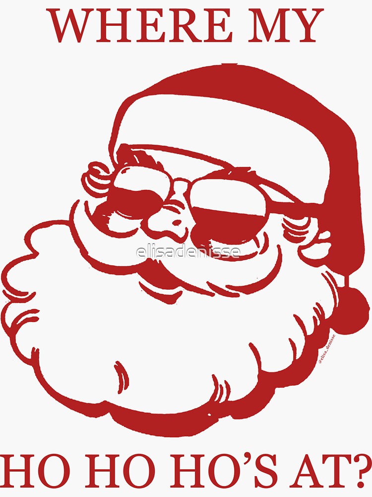 "Pimp Santa" Sticker for Sale by elisadenisse | Redbubble